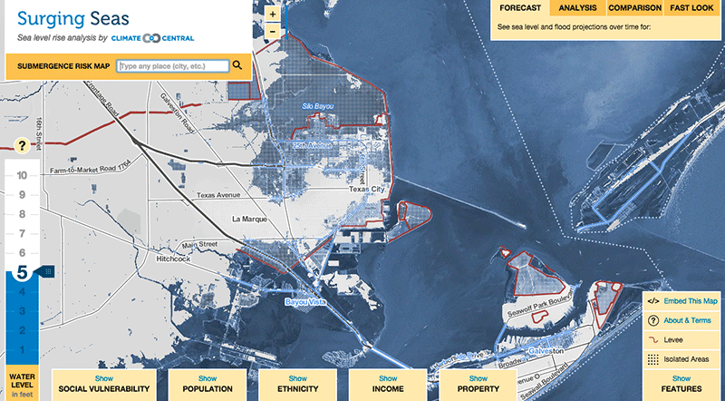 Sea Level Map Of Texas - United States Map